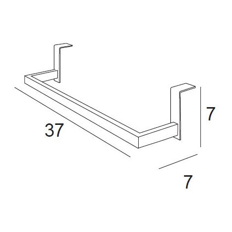 Porte-serviette bar MANILLONS TORRENT 02845081 MARINA 37cm noir mat ...