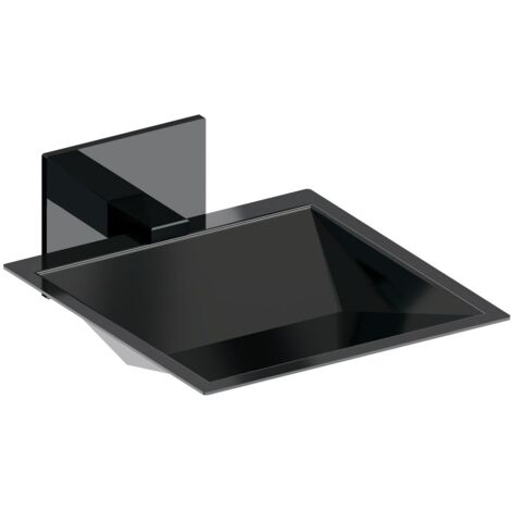 BELTRAN 20259 LUKA Jabonera Cromo Negro Adhesivo - ref: 064-20259