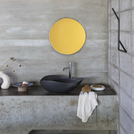 ROCA A327A13640 OHTAKE Lavabo de Sobre Encimera Fineceramic Color Onyx ...