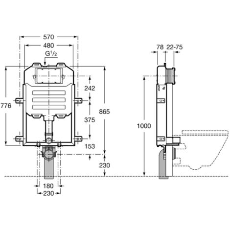 ROCA A890080100 Basic Wc Compact Cisterna Empotrada - ref: A890080100