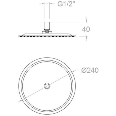 RAMONSOLER RP240 Rociador 240 Redondo sin Brazo - ref: 251322