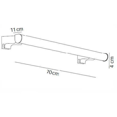 MANILLONS TORRENT 07645002 Aplique LED 700Mm Redondo Cromo - ref: 07645002