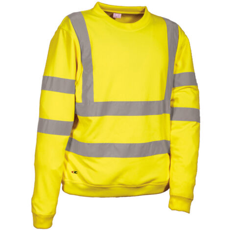 Cofra Marqueta Warnschutz Sweatshirt Pullover, Klasse 3, 320 g/m² gelb S