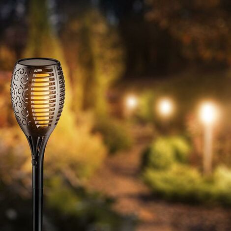 Solar-Gartenlampe, Flammeffekt mit LED
