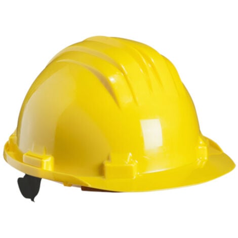 Bauhelm mit Drehverschluss gelb