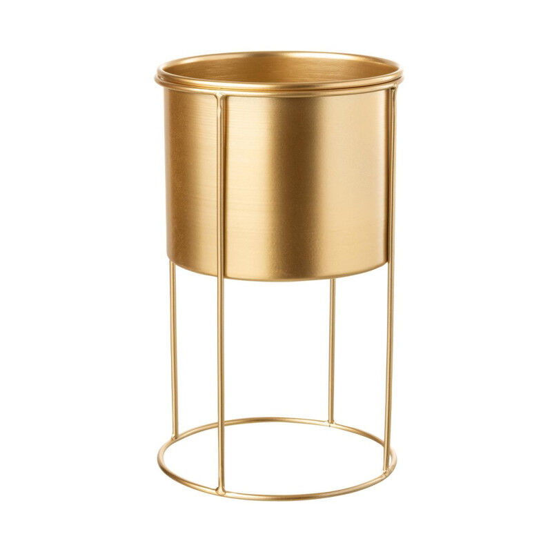 Cache-Pot sur Pied Design "Métal" 33cm Or