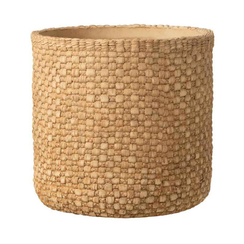 Cache-Pot Déco en Ciment "Woven" 27cm Beige