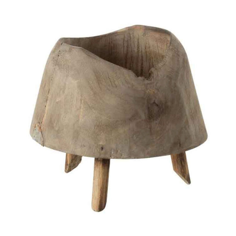 Cache-Pot 3 Pieds en Bois "Valeria" 20cm Naturel