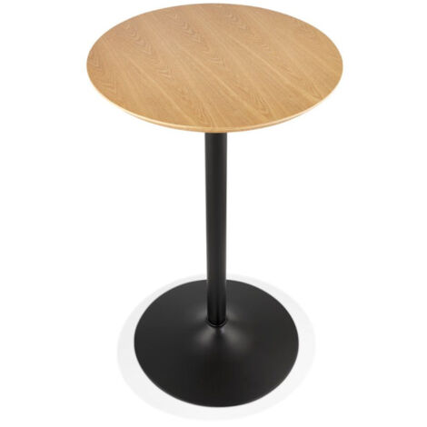 Table de Bar Design "Silvinho" 103cm Naturel & Noir