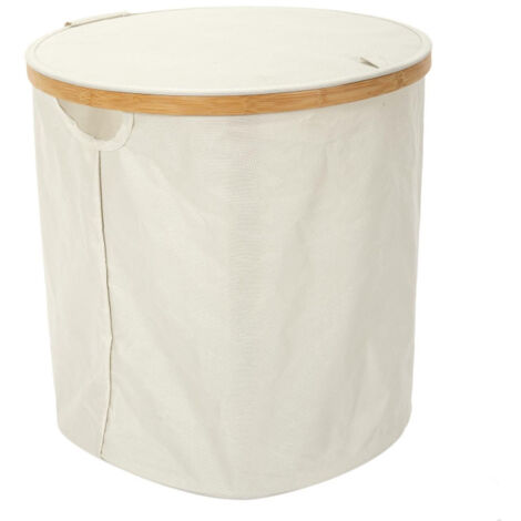 Panier de Rangement Rond "Cerclage" 38cm Beige