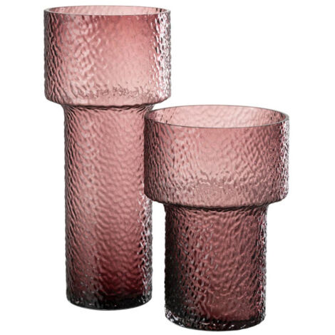 Vase Design en Verre "Betty" 45cm Rose