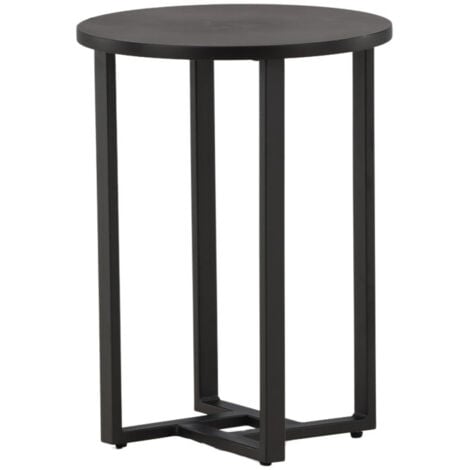 Table d'Appoint Design "Lawton" 55cm Noir