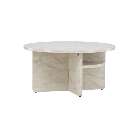 Table Basse Effet Marbre "Alesund " 85cm Beige