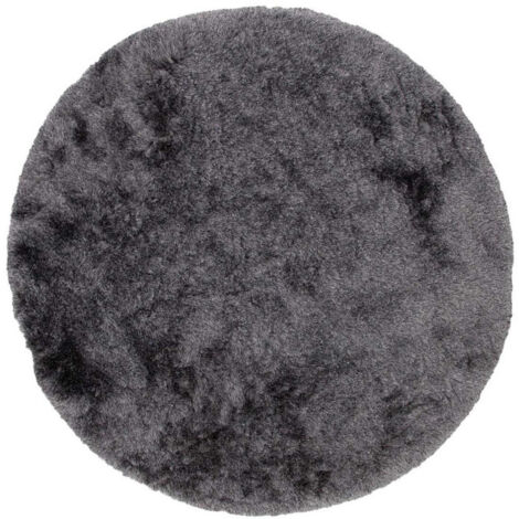 Tapis Déco Shaggy Rond "Shiva" 200cm Gris