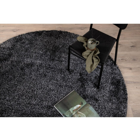 Tapis de salon rond Mattis diamètre 200 cm pour salle à manger ...