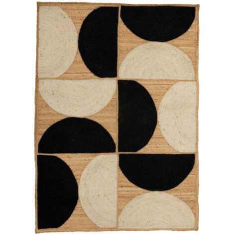 Tapis Imprimé en Jute "Malakite" 120x170cm Multicolore