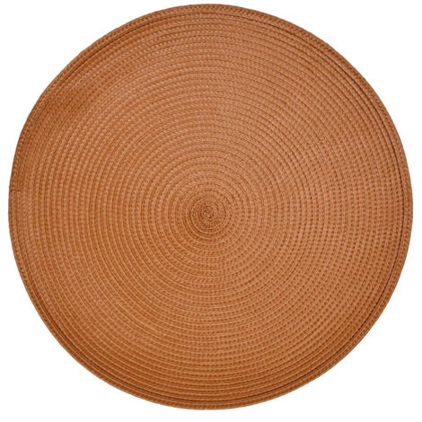 Set de Table Rond "Tressé" 38cm Terracotta