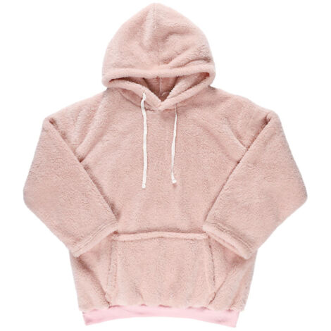 Sweet à Capuche Ultra Doux "Flemme de Ouf" Rose