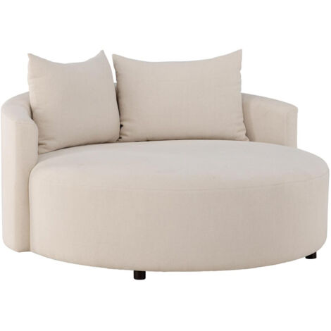 Canapé Rond 2 Places "Kelso" 150cm Beige