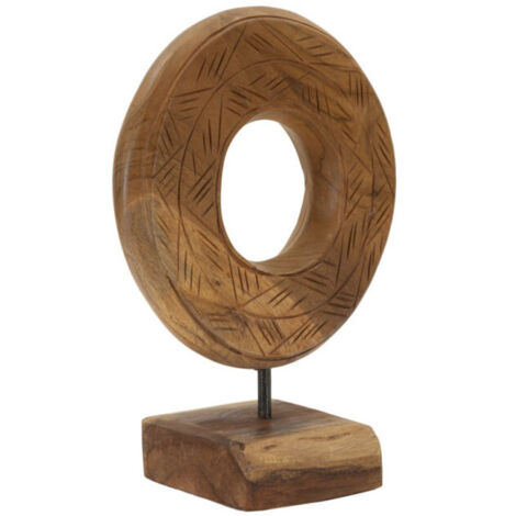 Objet Déco Rond en Teck "Dorat" 28cm Naturel