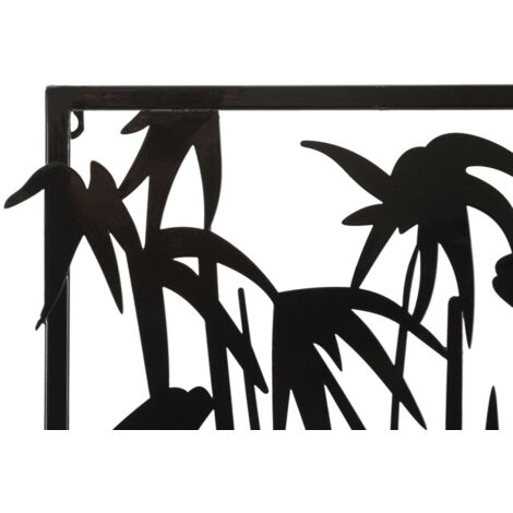 Cadre mural en bambou noir et beige grand format salon moderne 80cm ...