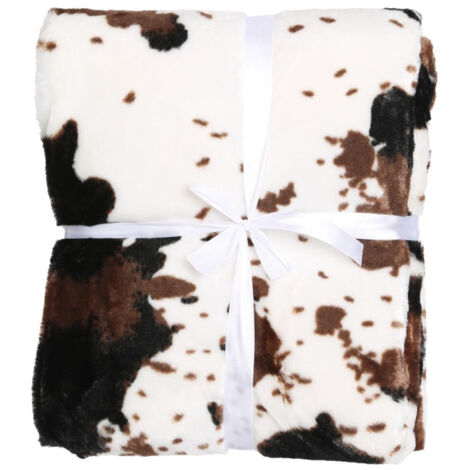Plaid Déco "Vache" 130x160cm Naturel