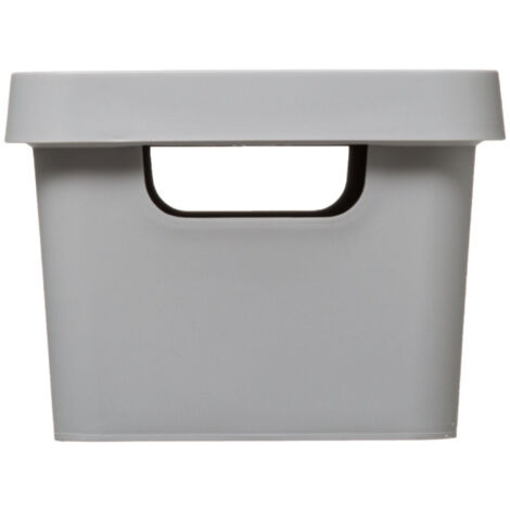 Boîte De Rangement Design "Mat" 24cm Gris