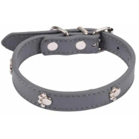 Collier Fantaisie pour Chien "Pattes" 35cm Anthracite