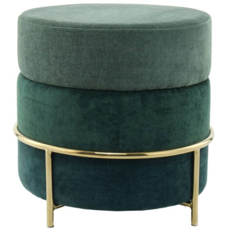 Pouf Design en Velours "Matilda" 48cm Vert