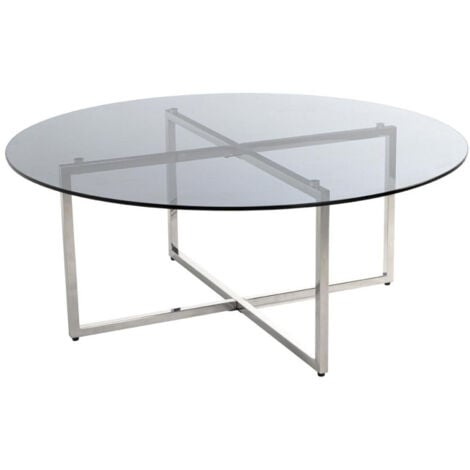 Table Basse Ronde Design "Comada" 100cm Gris