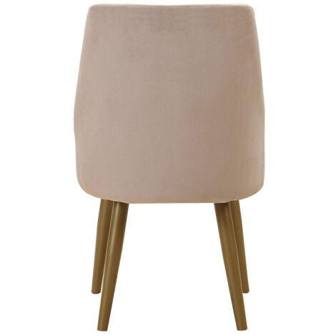 Lot de 2 Fauteuils en Velours "Bafia" 80cm Taupe