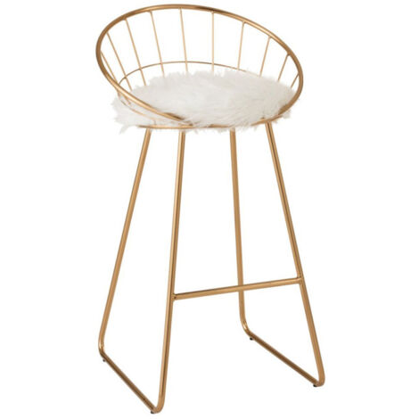 Chaise de Bar Ronde Design "Charlotte" 102cm Or