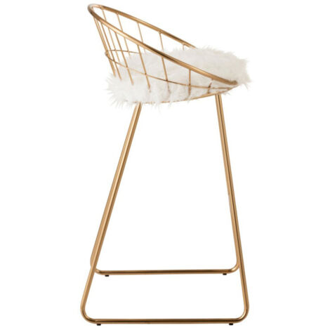 Chaise de Bar Ronde Design "Charlotte" 102cm Or