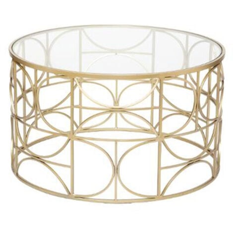 Table Basse Ronde Design "Suite" 71cm Or