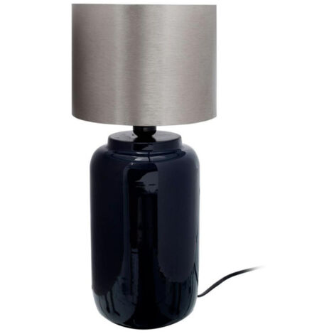 Lampe à Poser Design "Tino" 43cm Bleu & Argent
