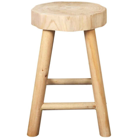 Tabouret Design en Bois "Harald" 40cm Naturel