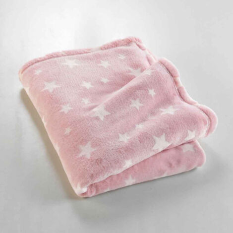Plaid Phosphorescent "Fluo Night" 125x150cm Rose