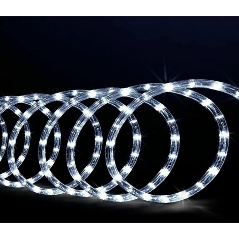 Paris Prix - Tube Lumineux Led Extérieur techno 10m Blanc Froid