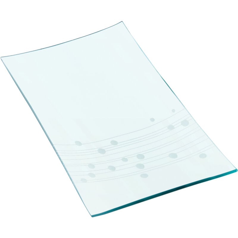 Premier Housewares Large Rectangular Glass plate Clear Glass ...