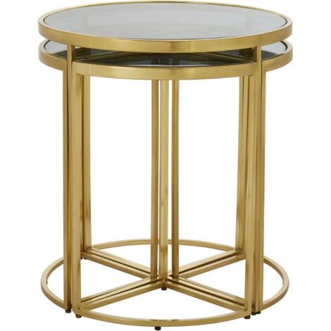 Interiors by Premier Versatile Design Nesting Tables, Elegant Round Top ...