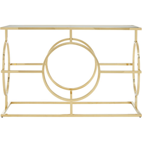 Interiors by Premier Metallic Finish Console Table, Sleek Design Modern ...