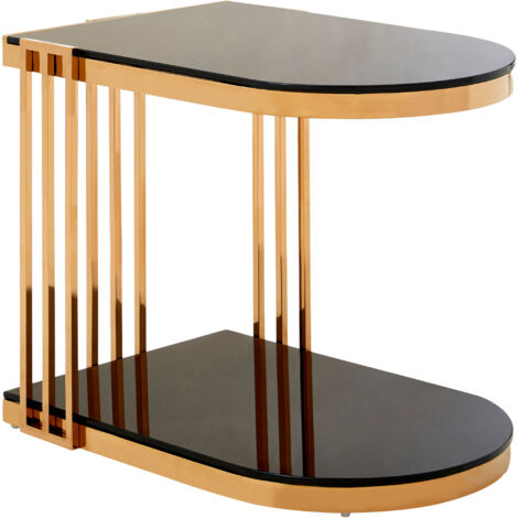 Interiors by Premier Minimalist Design Rose Gold U Shaped Side Table ...