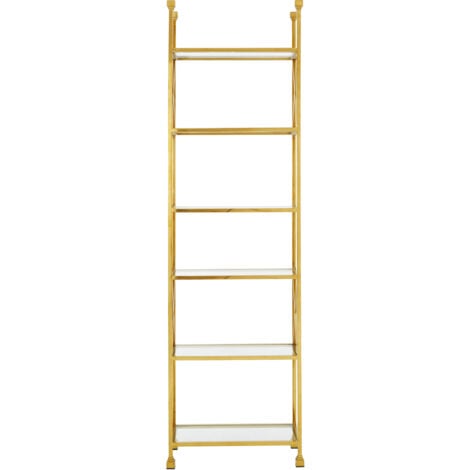 Interiors by Premier Contemporary Gold Finish Cross Design Bookshelf ...