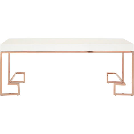 Interiors by Premier Contemporary Rose Gold Angled Legs Coffee Table ...