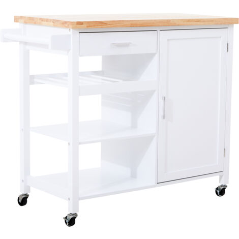 Maison by Premier Frankfurt White Kitchen Trolley