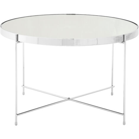 Premier Housewares Allure Large Silver Mirror Side Table