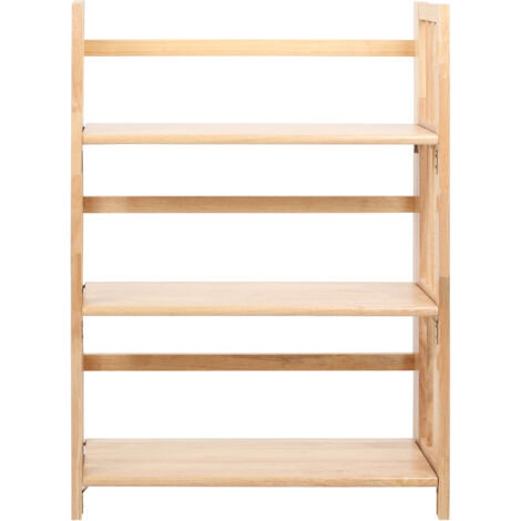 Interiors by Premier Hevea Wood Three Tier Shelf Unit, Living Room ...