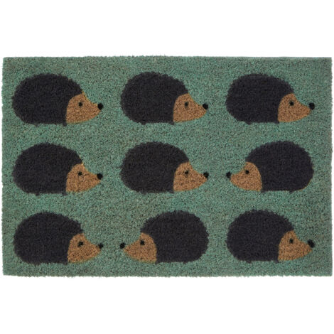 Premier Housewares Hedgehog Design Door Mat / Non Slip Floor Mat Indoor ...