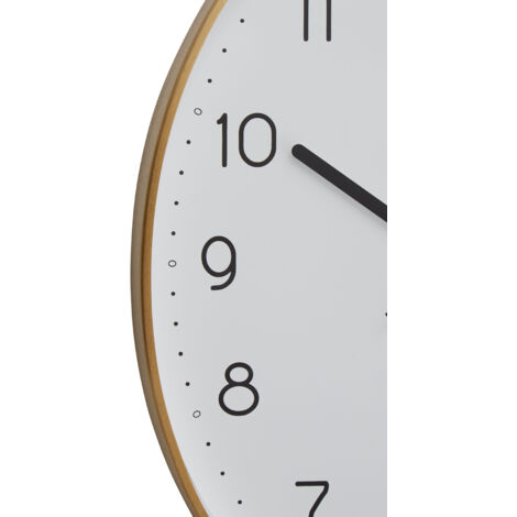 Premier Housewares Wall Clock Gold / Black Finish Frame Clocks For ...