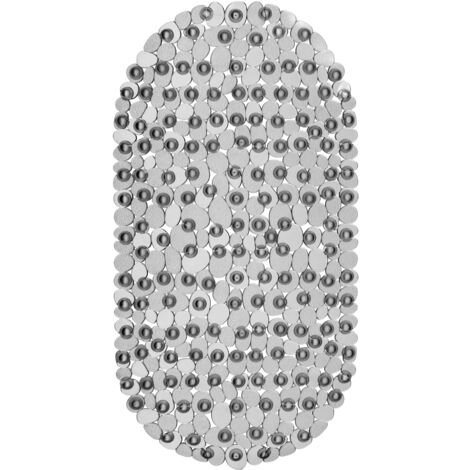 Premier Housewares Bath Mats PVC Non Slip Grey Bath Mat With Suction ...